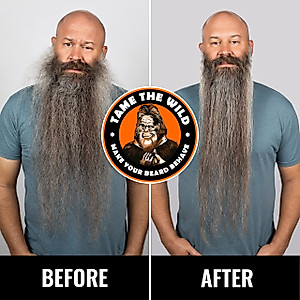 Tame The Wild Pro Beard Straightener for Men - Premium Heated Beard Brush - Anti-Scald Ionic Generator - 12 Temp Settings - LED Display - Best for Beards Over 2" Long