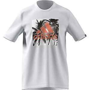 adidas mens VCRDY PHT Tee White Small