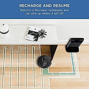 Shark RV1001AE IQ Robot Self-Empty XL, Robot Vacuum with IQ Navigation, Home Mapping, Self-Cleaning Brushroll, Wi-Fi Connected, Works with Alexa, Black