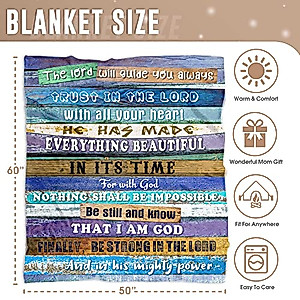 OUXIOAZ Christian Gifts for Women, Bible Verse Blanket Religious Gift Healing Throw Blanket with Inspirational Thoughts Prayer Blankets Mother's Day Birthday Gifts Spiritual Gifts for Women 50"x60"