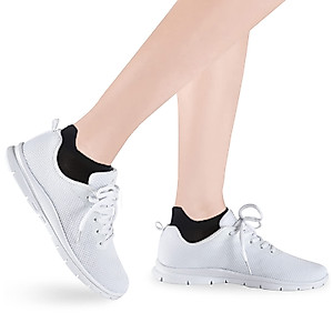 Cozi Foot Ankle Socks for Women: Cotton Soft Fabric Black