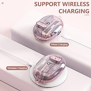 Clear Case for New Beats Studio Buds + (2023) / Beats Studio Buds (2021), Secure Lock Beats Studio Buds Plus Case Cover, Shockproof Wireless Earbuds Protective Cover with Keychain, Clear Pink