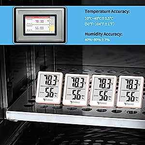 DOQAUS Digital Hygrometer Indoor Thermometer Humidity Gauge Room Thermometer with 5s Fast Refresh Accurate Temperature Humidity Monitor for Home, Bedroom, Baby Room, Office, Greenhouse, Cellar, Pink