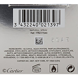 Roadster by Cartier for Men - 3.3 oz EDT Spray