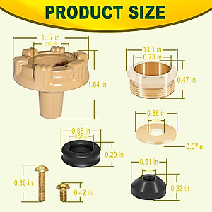 Datrenm RK-14MH Outside Faucet Repair Kit Metal Handle Compatible with Woodford Model 14,Model 18