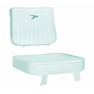 Wise 8WD562-2-710 Ladder Back Helm Chair Seat Cushion Set, White