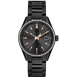 Womens Tag heuer Carrera 39MM Black Titanium Diamonds WAR1115.BA0602