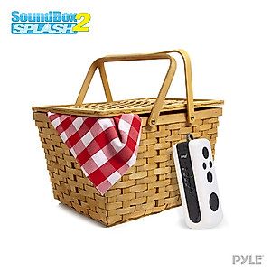 Pyle Sound Box Splash Sports Portable Speaker - Wireless Rugged Waterproof Bluetooth Compatible audio Stereo with AUX In Jack, Rechargeable Battery - iPhone Android iPad, MP3 PWPBT75OR (Orange)