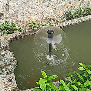 GBGS 10W 160GPH Submersible Water Pump with 2 Water Patterns (Blossom and Mushroom) Outdoor Aquarium Waterfall Fountain for Fish Tank, Pond, Garden, Yard (6 White LED, Telescopic Tube )