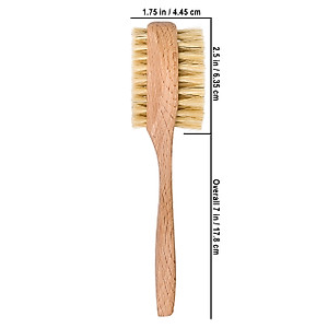 Redecker Natural Pig Bristle Nail Brush with Oiled Beechwood Handle, 6-3/4-Inches