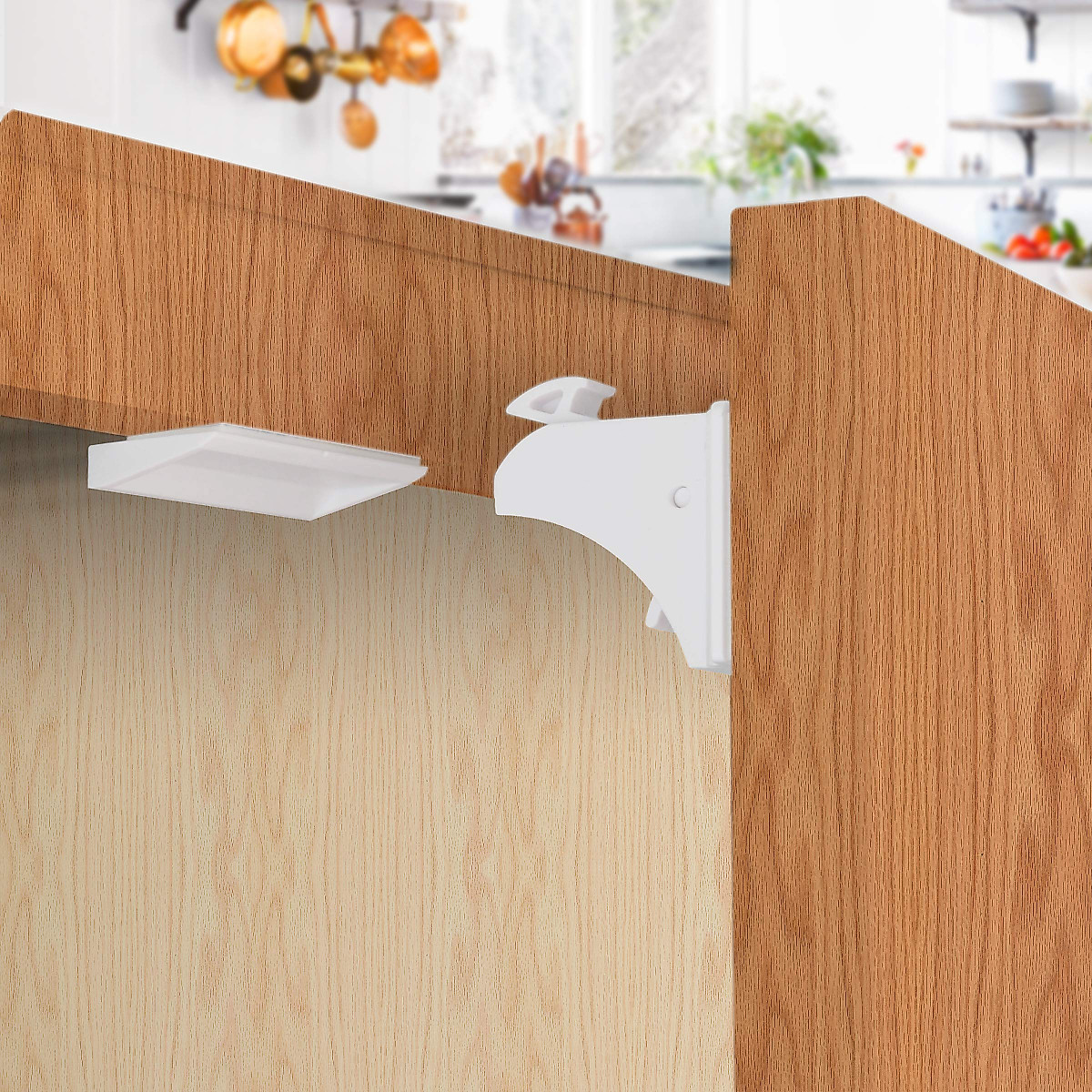 Enovoe Magnetic Cabinet Locks for Babies - 12 Locks and 2 Keys - Baby Proofing Cabinets and Drawer Locks for Toddlers - Child Safety Cabinet Kitchen Locks - Easy Install, No Drill, Tools or Screws