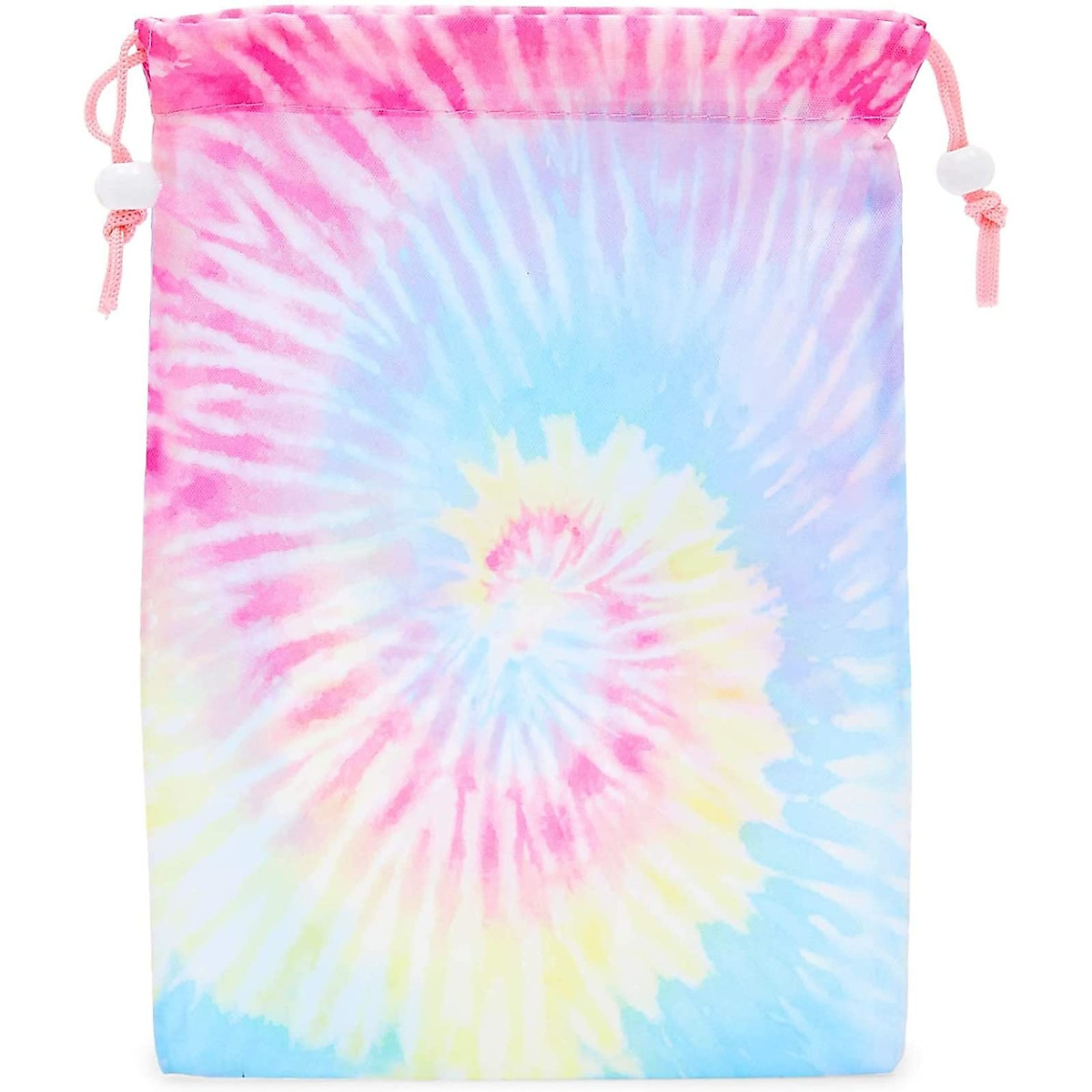 BLUE PANDA Tie Dye Party Favors, Pastel Drawstring Tote Bags for Kids (7 x 10.25 In, 20 Pack)