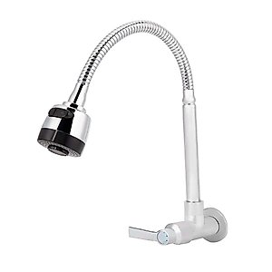 Kitchen Faucet, G1/2inch 360°Rotatable Wall Mount Faucet Single Cold Household Kitchen Wall Faucet,Washbasin Faucet, Touch on Kitchen Sink Faucets