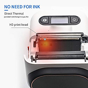 VIBY Portable BT Label Maker Thermal Label Printer with Rechargeable Battery Compatible with iOS Android Smartphone (Color : OneColor)