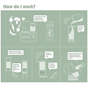 Subo Baby Food Bottle Starter Set | No Mess Baby Toddler Self Feeder | Squeeze Free Design for Purees, Smoothies, Yogurt, Oatmeal, or Thickened Liquids | Reusable Silicone Washable Cup (Mint)