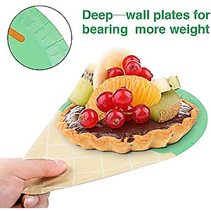 48 Pcs Ice Cream Party Plates, 10'' Disposable Paper Plates, Cute Sundae Party Supplies for Kids Boys Girls Toddlers, Birthday Baby Shower Decorations