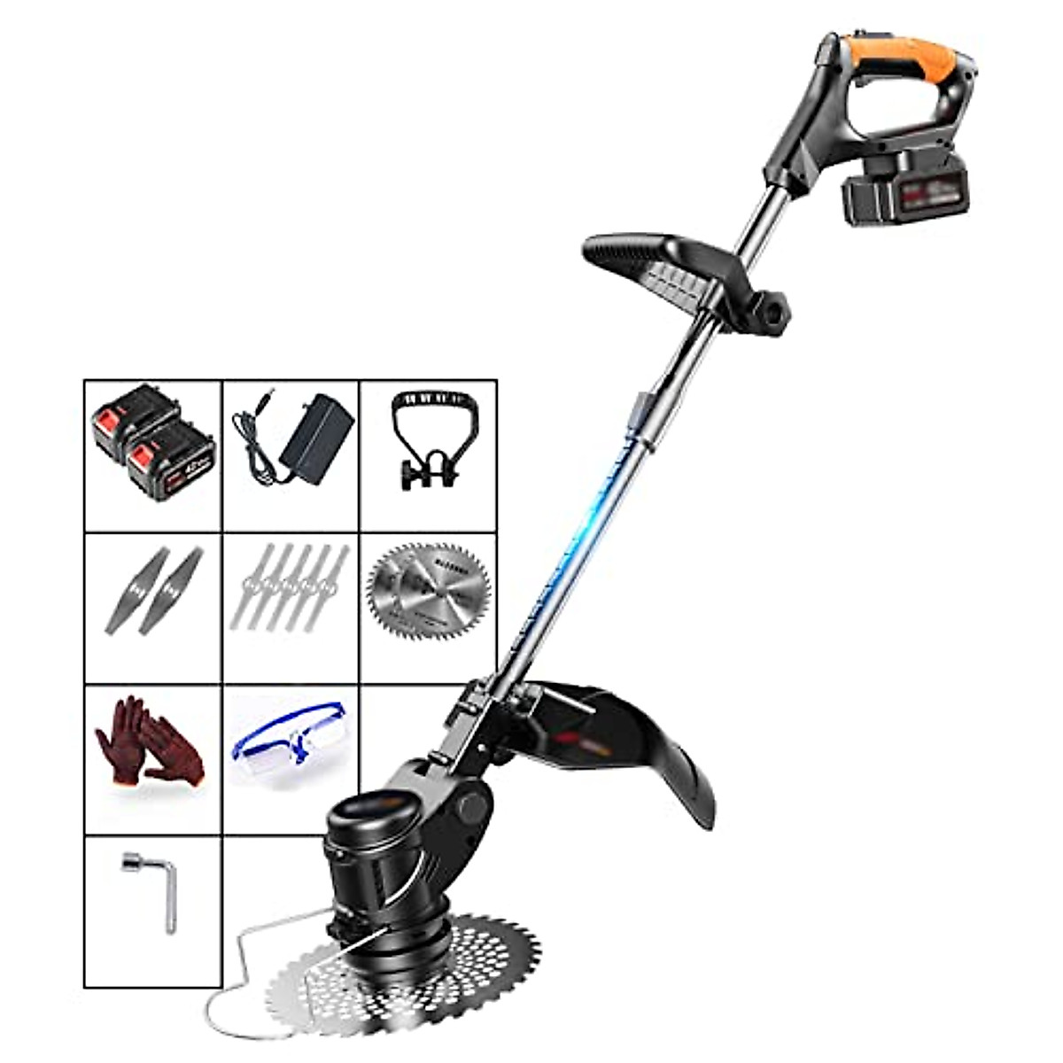 Cordless Edgers for Lawns, Electric Grass Trimmer, Edge Trimmer Lawn, Weed Trimmer, Lawn Edger Lightweight and Powerful for Garden and Yard