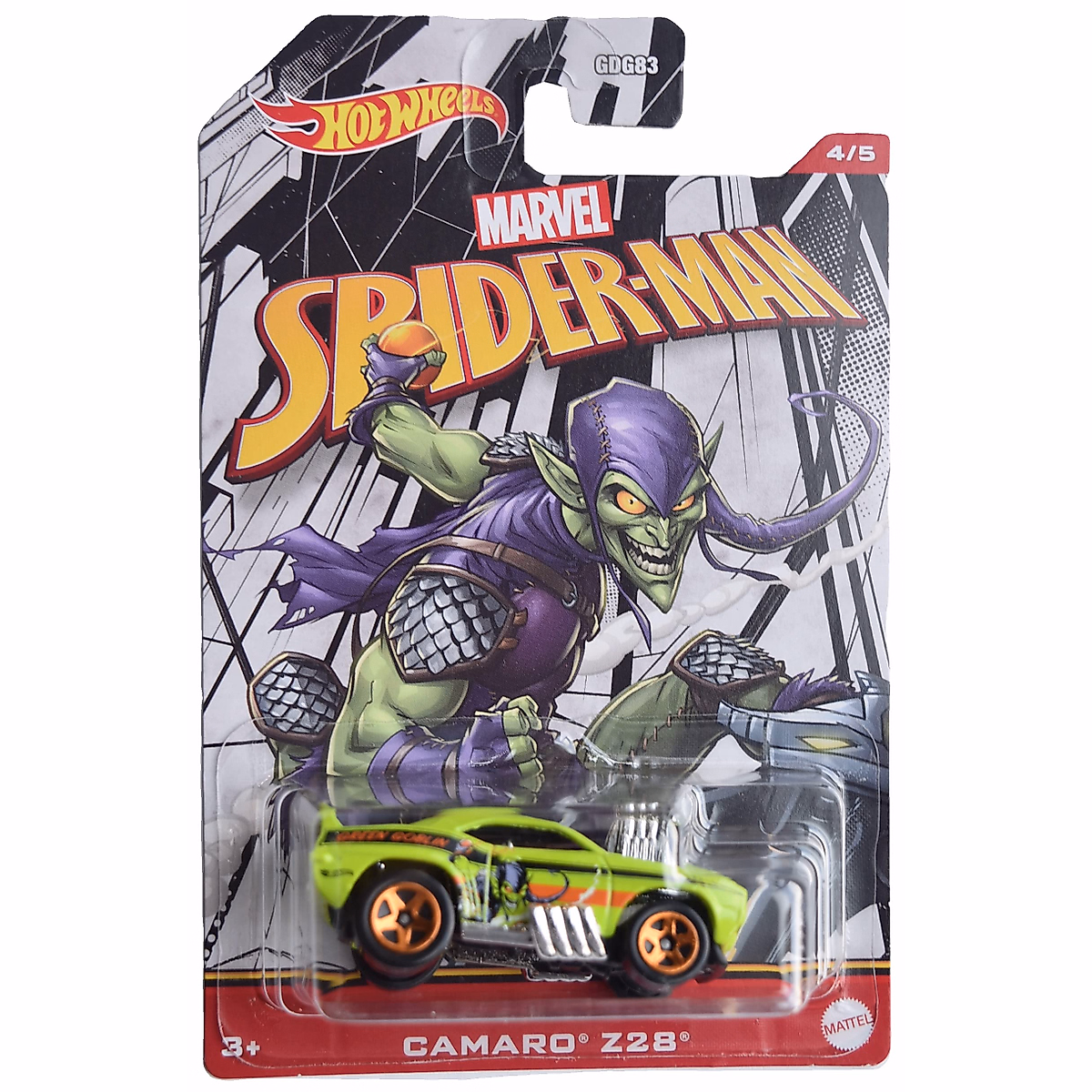Hot Wheels Marvel Spider-Man - (4/5 Green Goblin Camaro Z28)
