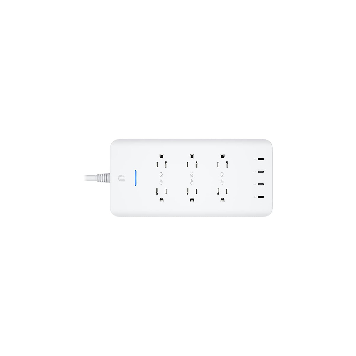 Ubiquiti SmartPower 6-Outlet 4-USB Port Power Strip, White (USP-STRIP-US) (USPSTRIPUS)