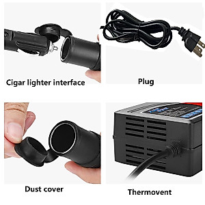 AC to DC Converter 110V to 12V Transformer 250W 20.8A AC to DC Adapter 110V Wall Plug to 12v Cigarette Lighter Socket Adapter12V Power Supply for Car Compressor,Vacuum Cleaner Other 12V Car Devices