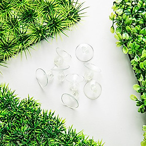 SLSON Aquarium Decorations Grass Artificial Plastic Lawn 9 inches Square Landscape Green Plants for Saltwater Freshwater Tropical Fish Tank Decoration,with 8 Pcs Suction Cups