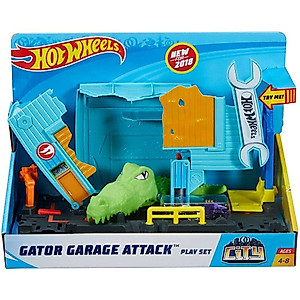 Hot Wheels City Gator Garage Attack Playset