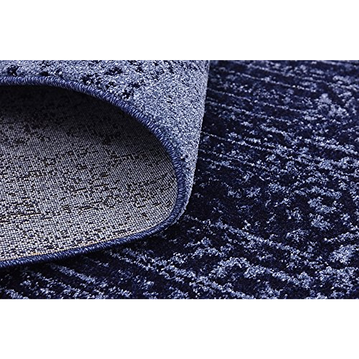 Unique Loom Del Mar Collection Area Rug - Jennifer (7' 10" x 10' Rectangle, Blue/ Navy Blue)