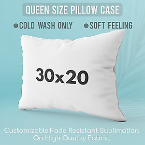 Custom Love, Couple Photo Pillowcase w Any Picture | 30x20 - Optional Pillow Insert | Personalized Pillow Cover with Your Loved Ones | Custom Gifts w Any Picture, Couple Gifts