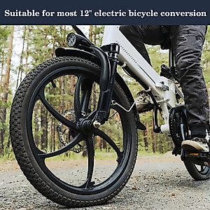 Relibupdater 12 Inch Front Suspension Fork,Compatible with 10'' 12'' Wheel,Scooter Fork Suit with E Bikes,Electric Scooters, Electric Bicycles, Motorcycles and Mountain Bikes