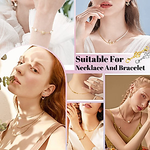 Beinhome 22Pcs Magnetic Jewelry Clasps and Necklace Extenders Gold Silver, Multiple Sizes and Styles Chain Extenders Magnetic Clasps