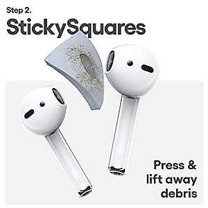 KeyBudz Air Care AirPods Cleaning Kit Accessories Set - Safely Sanitize, Clean and Maintain Your AirPods, AirPods Pro and Other Earphones - Includes Sticky Squares Putty Gunk Remover