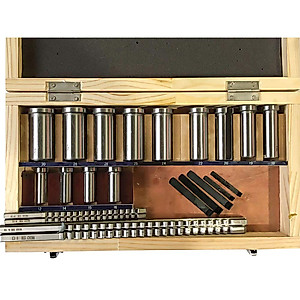 NEWTRY Keyway Broach Set 30pcs HSS Keyway Cutting Tool for Lathe Industrial Tools Precision Sets in Fitted Wooden Box (18 PCS)