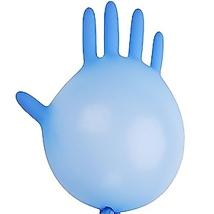 TitanFlex Nitrile Exam Gloves, Blue, 6-mil, Medium, Box of 100, Heavy Duty Nitrile Gloves Disposable Latex Free, Powder Free, Medical Gloves, Cooking Gloves, Mechanic Gloves, Cleaning Gloves