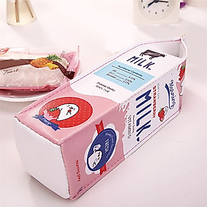 starlit Creative Milk Box Pen Pencil Case Pouch Makeup Bag Toiletry Organizer