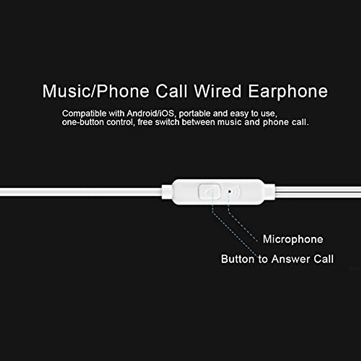 Earbuds Wired in-Ear Headphones with Microphone, in-Ear Earbud Headphones with Mic, Noise Isolating, Clear Sound, Ear Bud Tips, 3.5mm Jack Earphones for Phones and Laptops Black + Golden