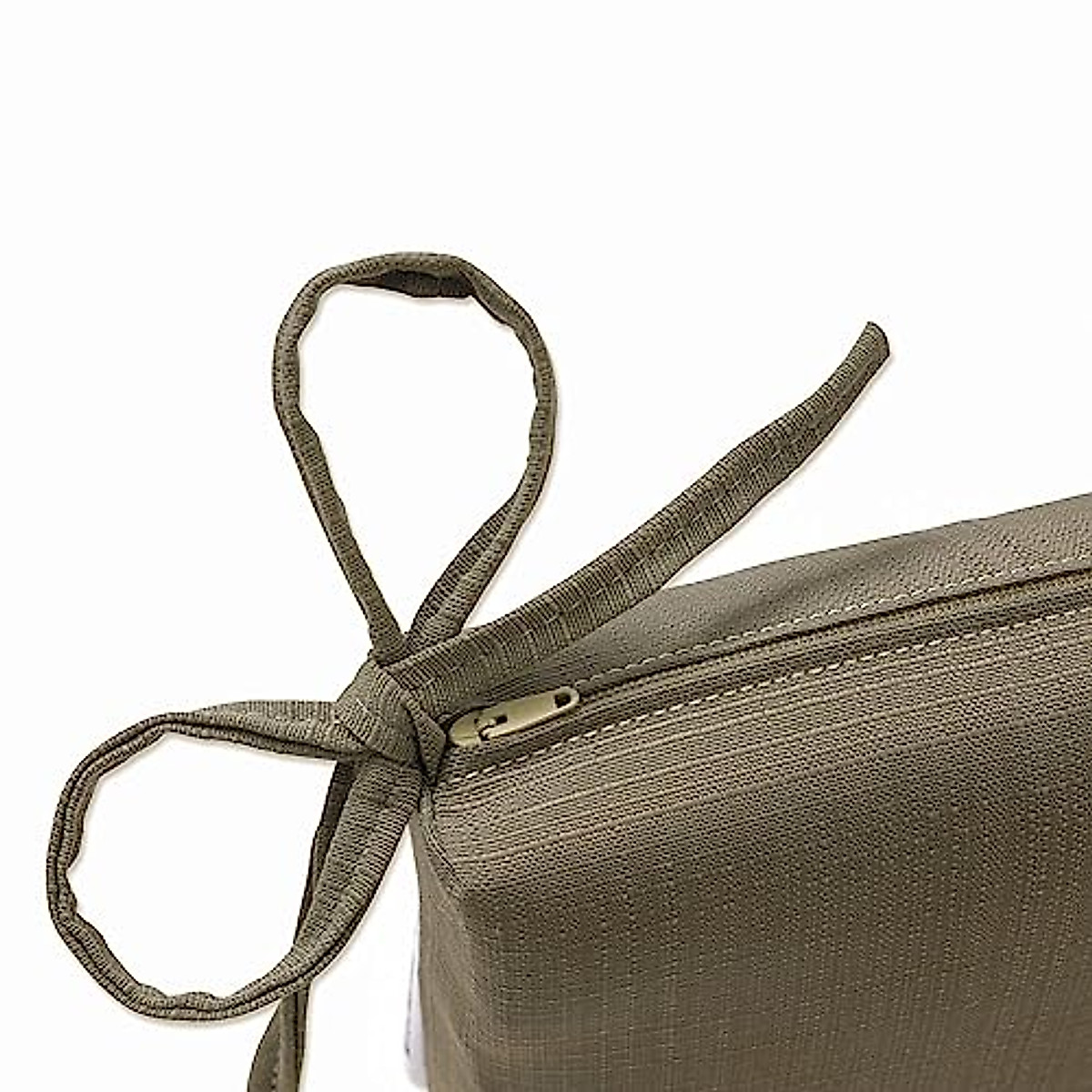 Pillow Perfect Forsyth Solid Indoor/Outdoor Patio Seat Cushions Plush Fiber Fill, Weather and Fade Resistant, Square Corner - 20" x 20", Brown 2 Count