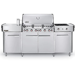 Weber Summit S-670 6 Burner Stainless Steel Natural Gas Grill Center
