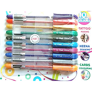 Xtra Sparkle Glitter Gel 10 Colours Xtra Sparkle Gel Pen by Flair