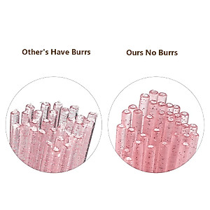 400PCS Crystal Micro Brush Applicator Disposable Micro Cotton Swabs for Eyelash Extensions Makeup Clean (Head Diameter: 2.0mm) (Gold)