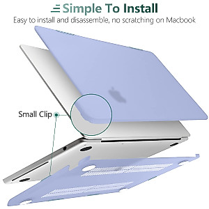 MEEgoodo Case for M3 MacBook Air 13.6 inch CaseCase 2024 2022,Fit Model A3113 A2681 with M3 M2 Chip, Laptop Hard Shell Cases with Keyboard Cover & Camera Cover for MacBook Air M2, Matte Airy Blue