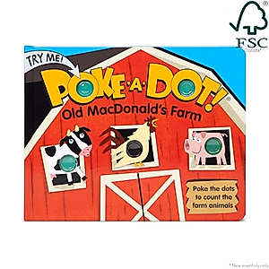 Melissa & Doug Children's Book - Poke-a-Dot: Old MacDonald’s Farm (Board Book with Buttons to Pop) - FSC Certified