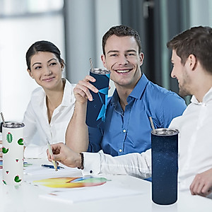 20 Oz Sublimation Tumblers,10 Pack Blank Skinny Tumbler with Lids and Straws,Stainless Steel Double Wall Vacuum Insulated Sublimation Tumbler Bulk Set, Straight Tumblers Cups Travel Coffee Cup(White)