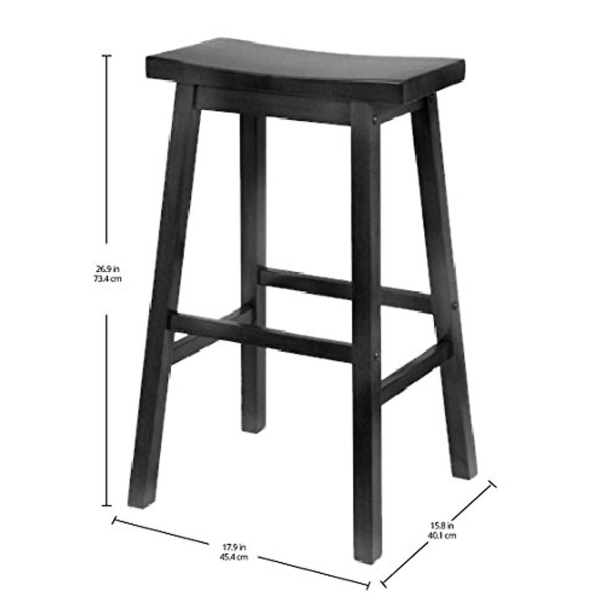 Winsome Satori Stool, 29", Black