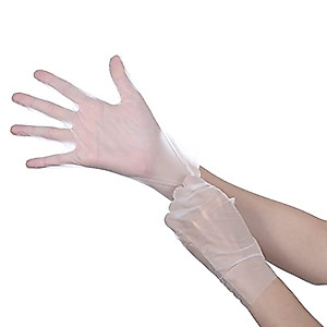 Daxwell Food Safe Stretch Poly Gloves (Small, 1,000 Count) Non-Latex, Disposable, Food Handling Use, Powder Free, F10000225,White