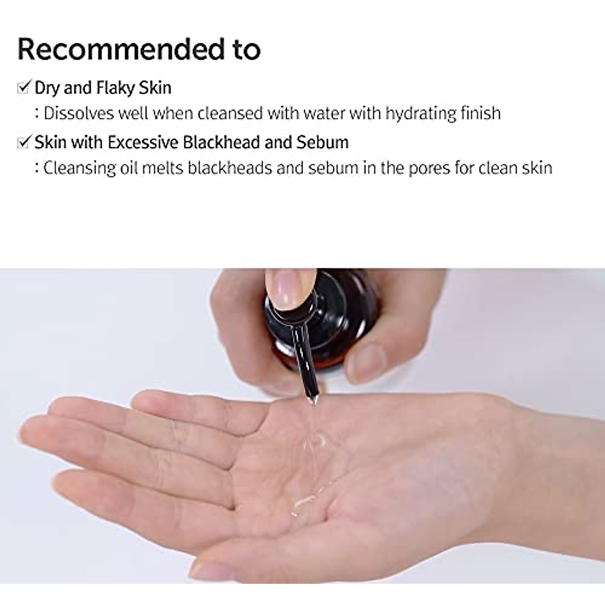 [DearKlairs] Gentle Black Deep Cleansing Oil 5.07 Oz | Composed of natural Vegan Black Bean, Black Sesame, Black Currant Seed oil for gentle, non-irritating cleanser for sensitive skin