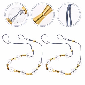 2pcs Crystal Curtain Rope Tie Rope Curtain Tieback Drapery Holdback Rope Curtain Holdback Home Curtain Fixing Strap Curtain Binding Strap Crystal Curtain Holder Retro Curtain Rope