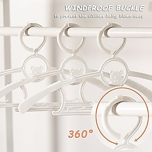 40 Pack Baby Hangers for Closet Plastic Kids Hangers Clothes Space Saving Hangers Non Slip Extendable Baby Hangers for Nursery Toddler Heavy Duty Clothing Hangers Bulk, White