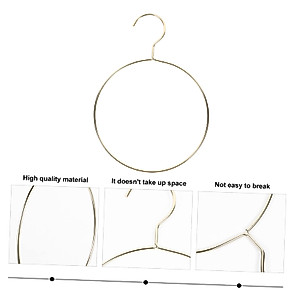 SWOOMEY Ring Tie Rack Metal Organizer Shelf Gold Towel Rack Scarf Hanger Modern Circle Towel Hanger Round Towel Rack Nonslip Steel Tie Rings Belt Shawl Scarf Hanger Round Hanger Wardrobe