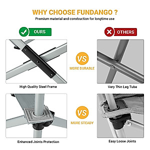 FUNDANGO Oversized Folding Camping Chair Moon Chair for Adults with Headrest, Cup Holder, Carry Bag, Portable Round Chair for Outdoor Hiking, Fishing, Picnic, Camp, Lawn