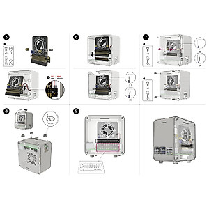 ElectroCookie Raspberry Pi 4 Case, Aluminum Mini Tower Case with Cooling Fan and Color Changing Ambient Light (Black Neon)